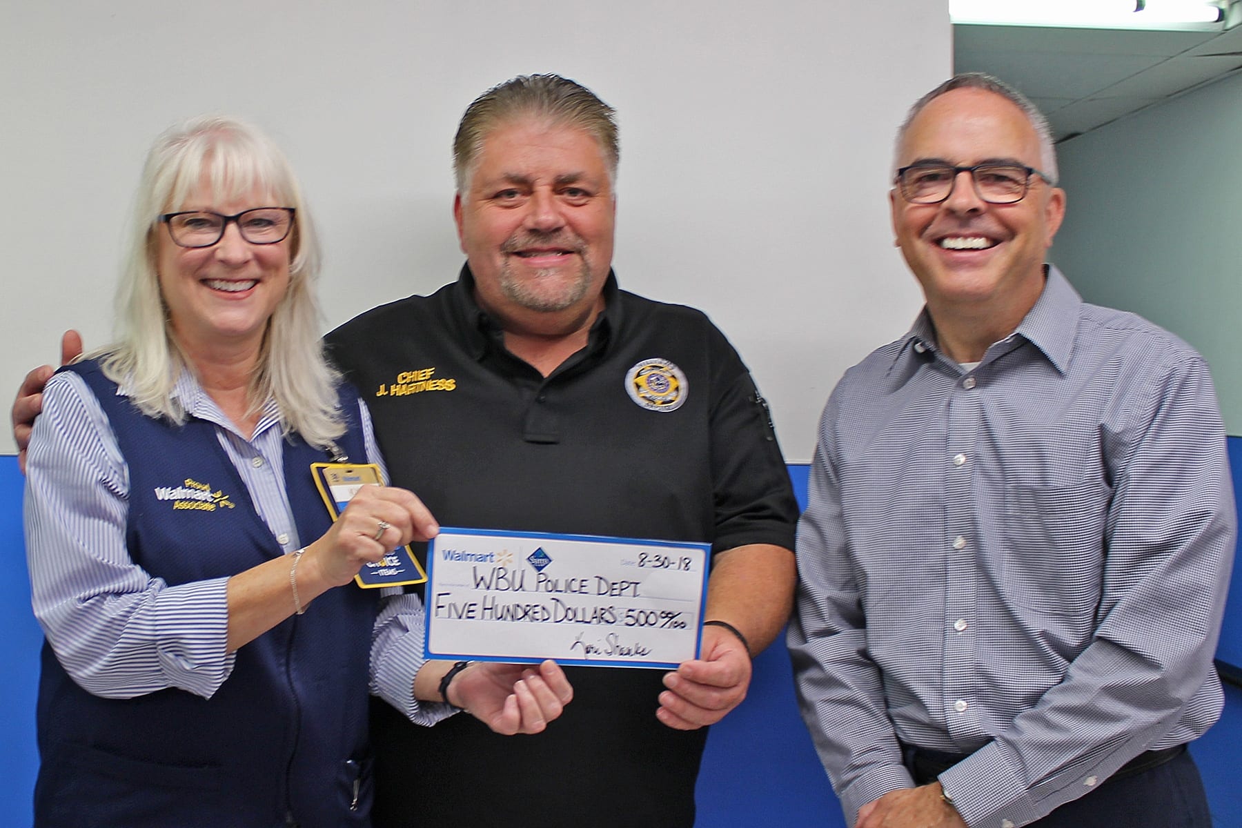 Walnut Ridge Wal-Mart Gives to WBU Police - Williams Baptist University