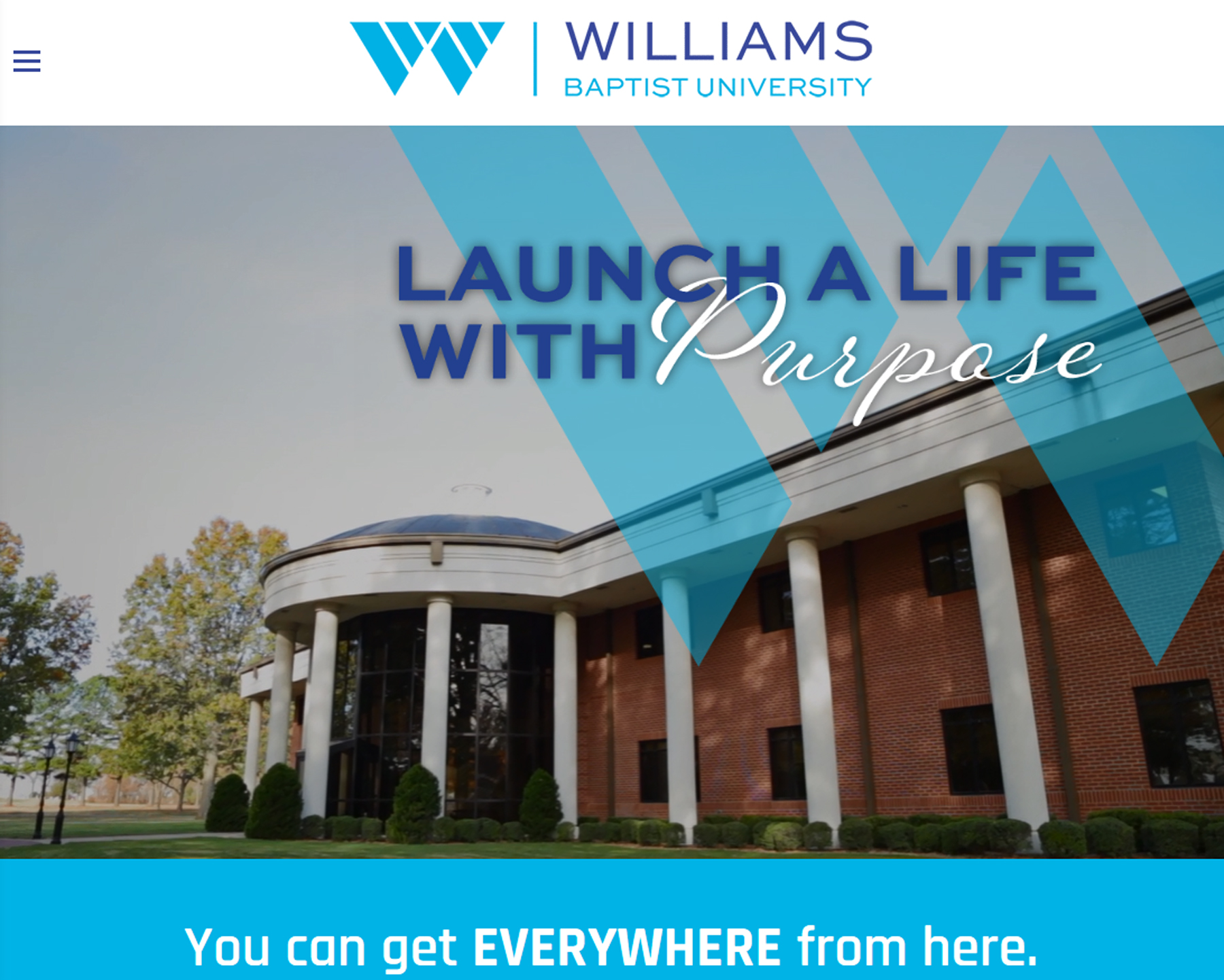 WBU Touts New Website - Williams Baptist University