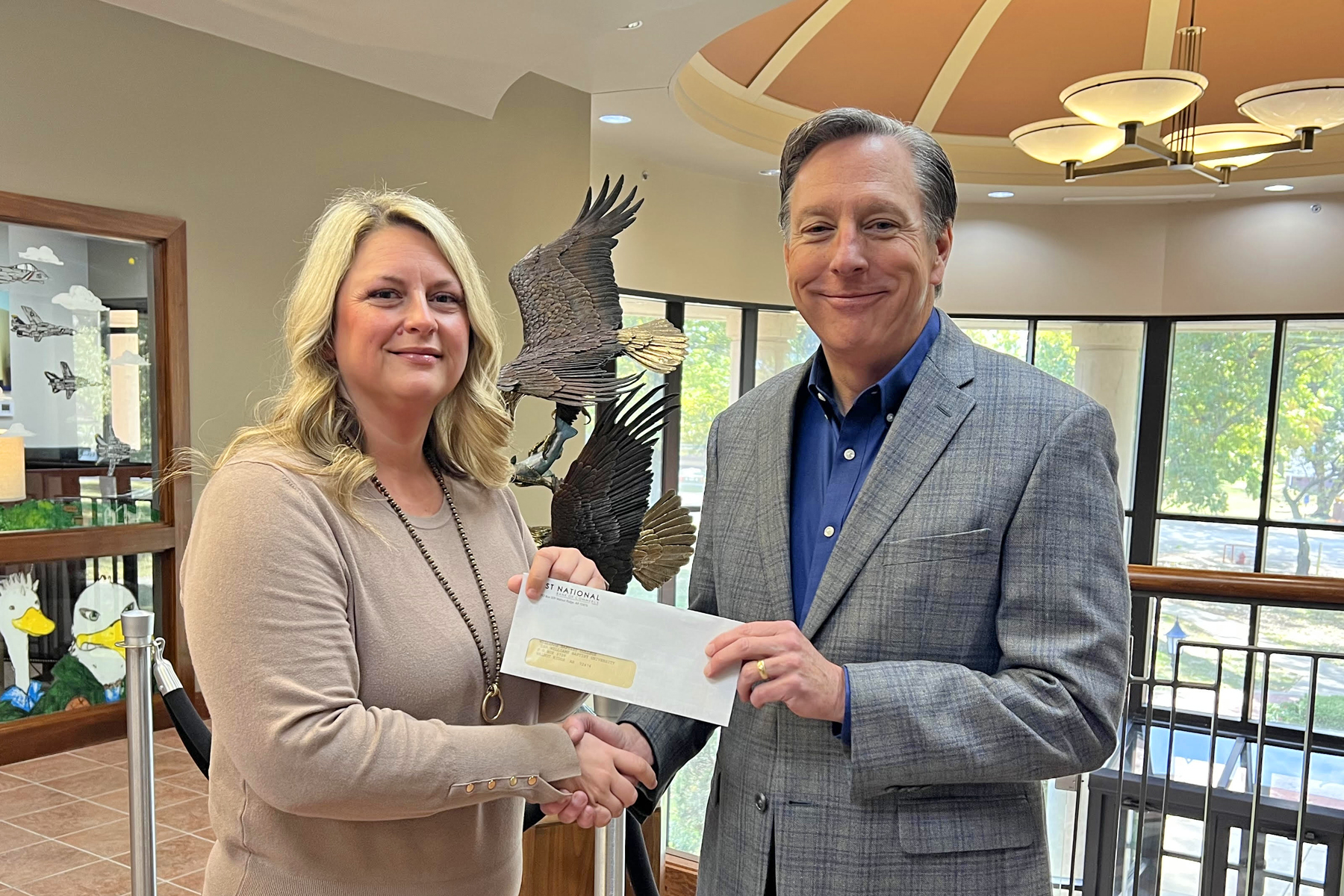 First National Bank of Commerce Presents Gift to Williams - Williams ...